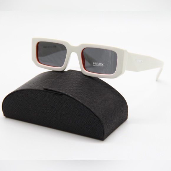 Prada | Accessories | New Pr6ys 7m5s0 Square White Sunglasses Prada Pr ...